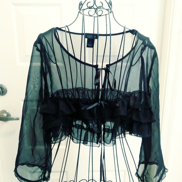 Fantasie | Tops | Fantasie Sheer Tie Front Ruffle Bolero | Poshmark